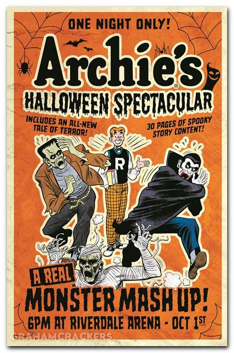 Archies Halloween Spectacular #1 (2025) cover b white retro art variant ...