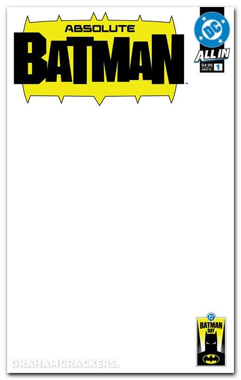 Absolute Batman #1 blank batman day 2025 variant | Graham Crackers ...