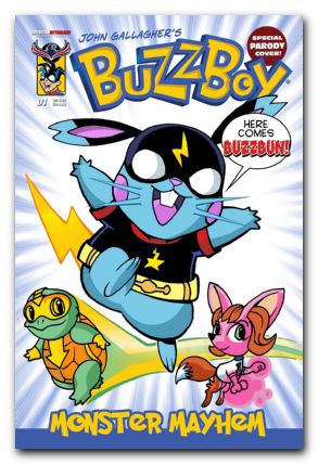 Buzzboy Go Digital Monster Mayhem #1 catch em all cover | Graham Crackers Comics, Ltd.