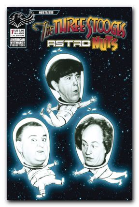 Three Stooges Astro Nuts #1 photo b&w cover | Graham Crackers Comics, Ltd.