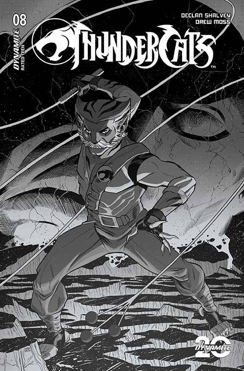 Thundercats #8 (2024) cover v moss tygra line art variant | Graham Crackers Comics, Ltd.
